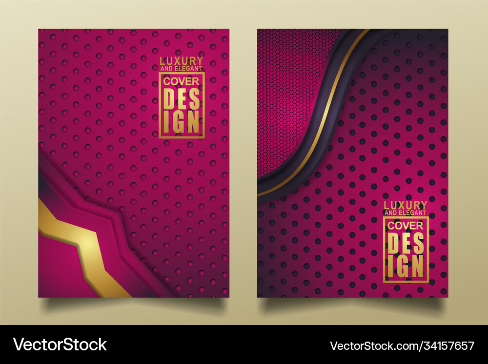 Set cover design template with luxury and elegant Vector Image
