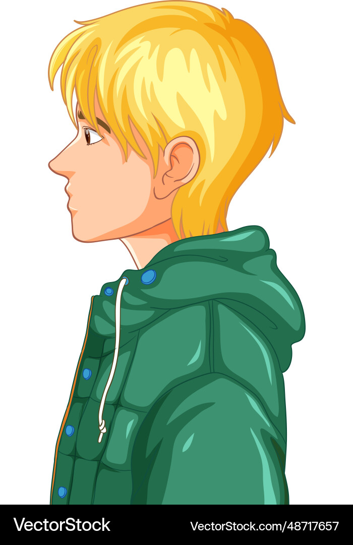 Side of man cartoon Royalty Free Vector Image - VectorStock