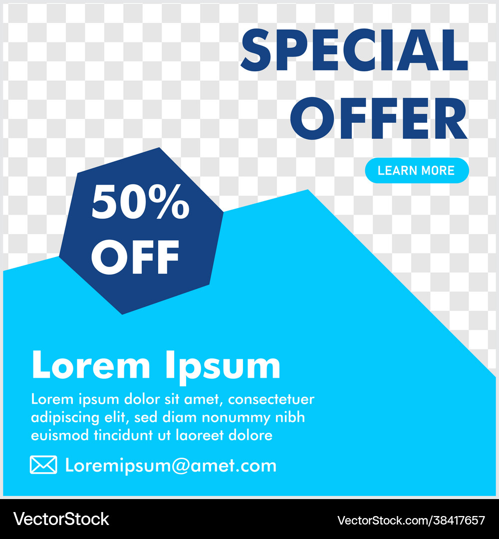 Social media post design promotion banner ready Vector Image