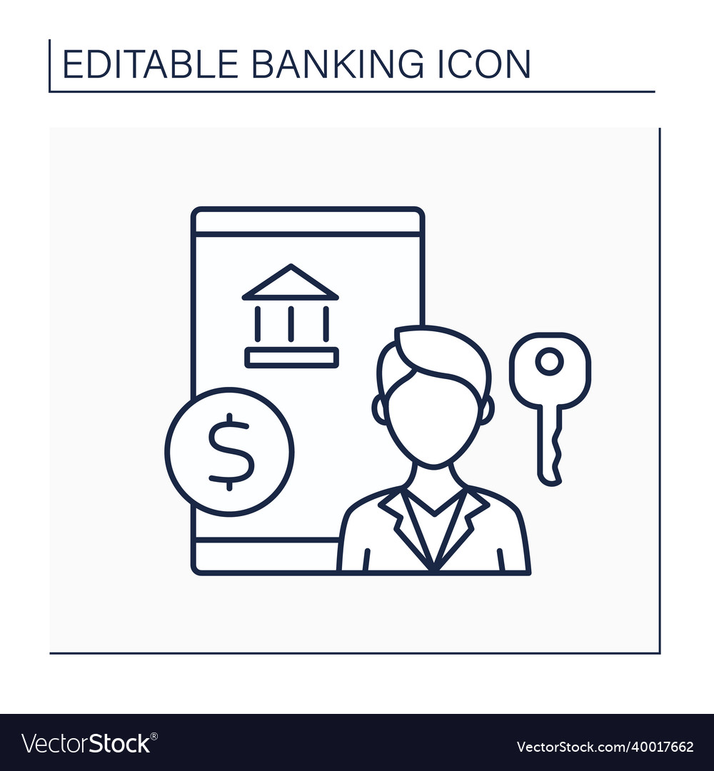 Account holder line icon Royalty Free Vector Image Account holder line icon Royalty Free Vector Image