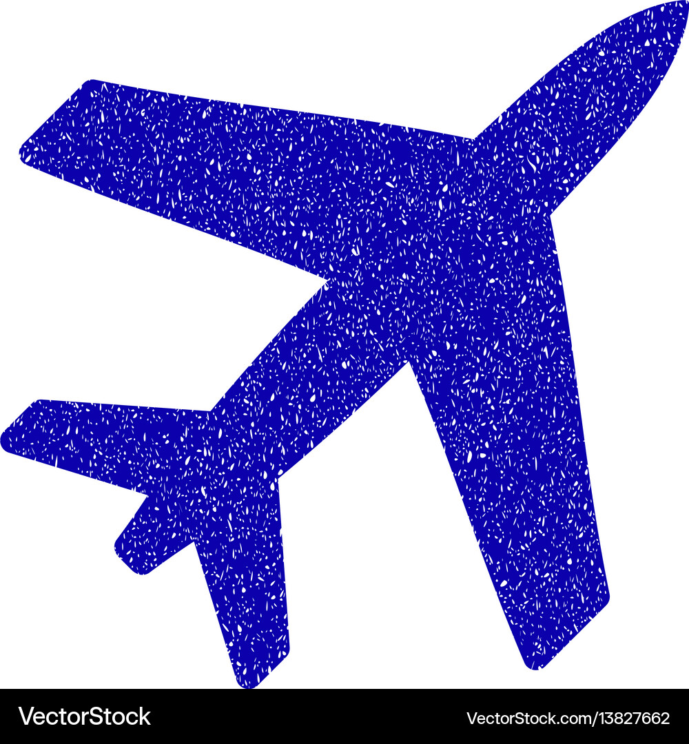 Airplane icon grunge watermark Royalty Free Vector Image