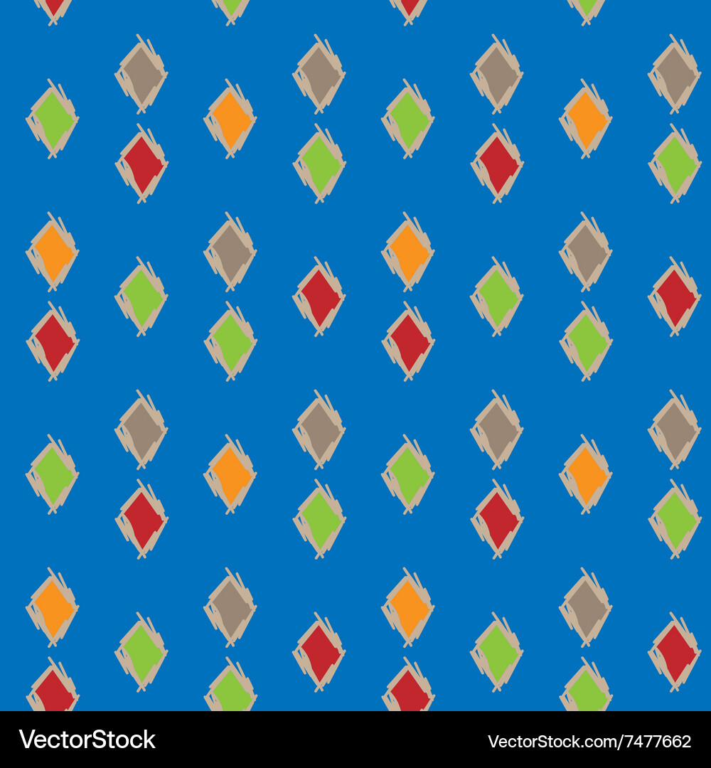 Colorful background of diamonds seamless pattern Vector Image