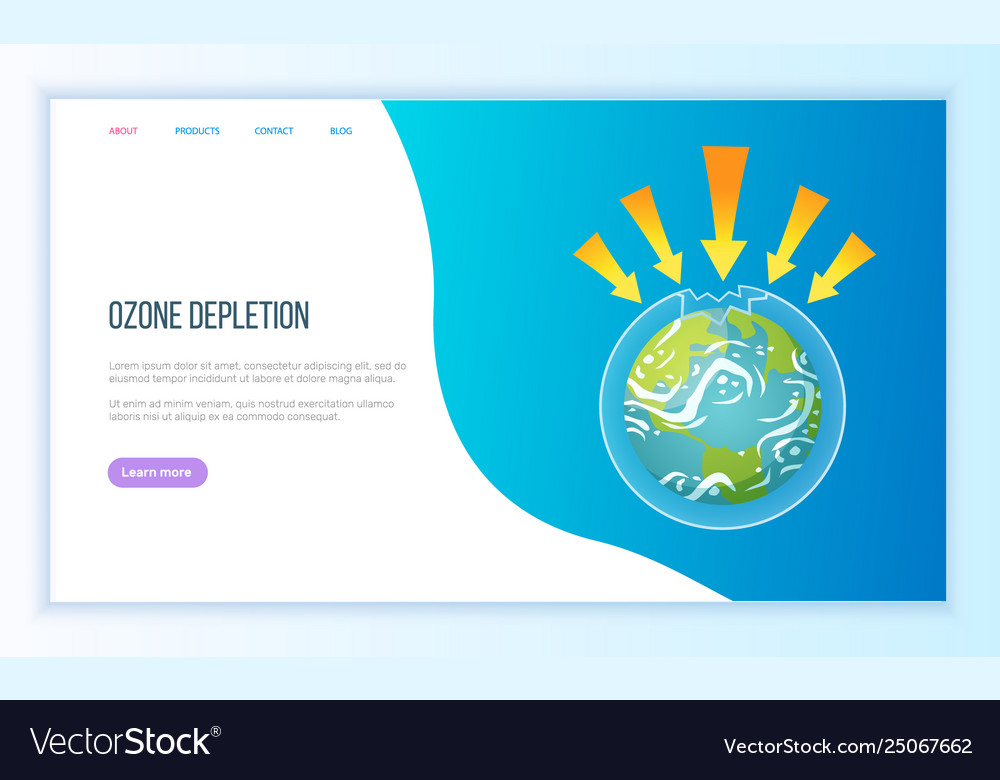 Global problem ozone depletion uv web Royalty Free Vector