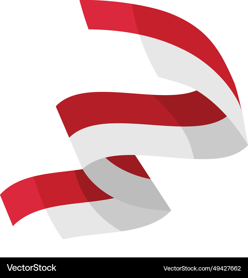 Indonesia flag ribbon Royalty Free Vector Image