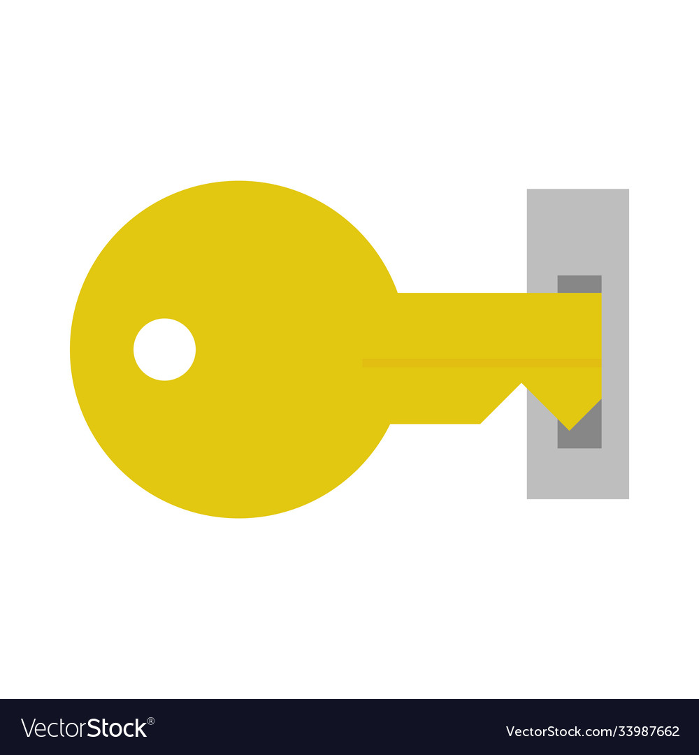 Key open access security isolated design flat icon