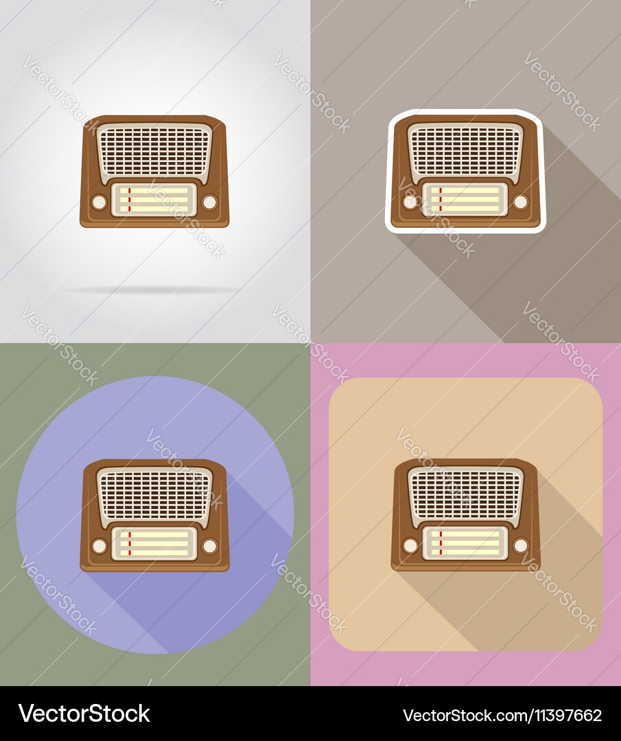 Multimedia flat icons 05 Royalty Free Vector Image