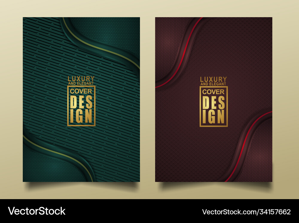 Set cover design template with luxury and elegant Vector Image