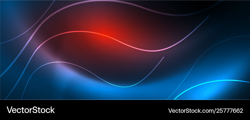 Trendy neon blue abstract design with waves Vector Image