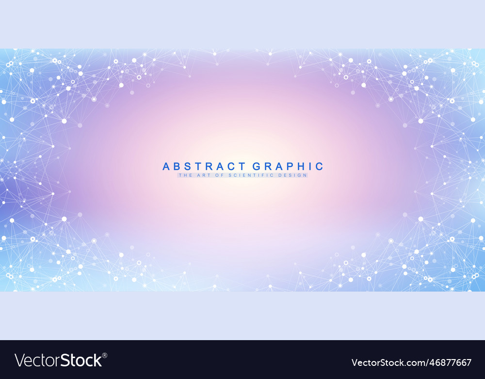 Digits Abstract Background With Connected Line Vector Image 8683