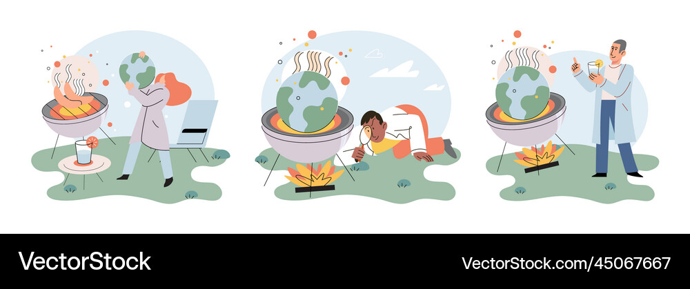 Global warming high temperature and hot weather Vector Image