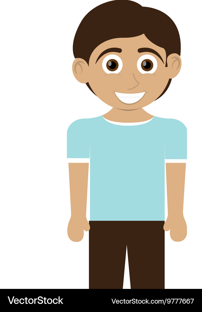 Happy boy with tan skin icon Royalty Free Vector Image