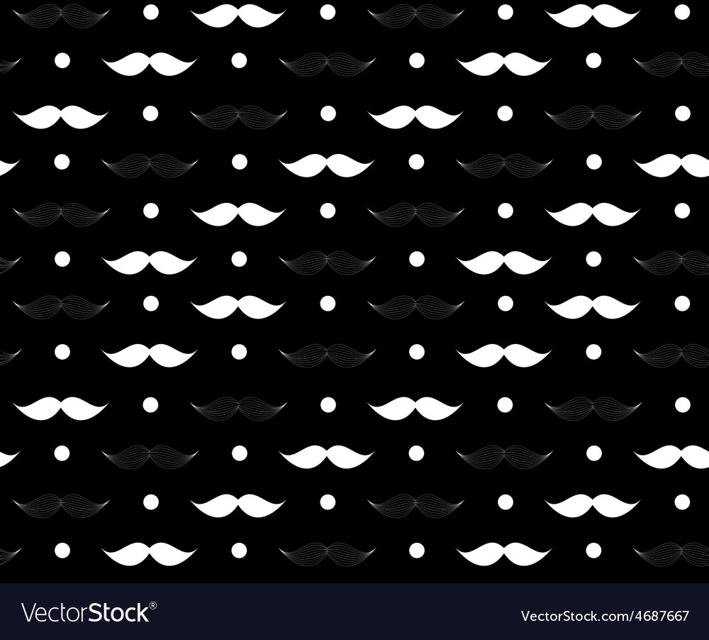 Moustache seamless pattern Royalty Free Vector Image
