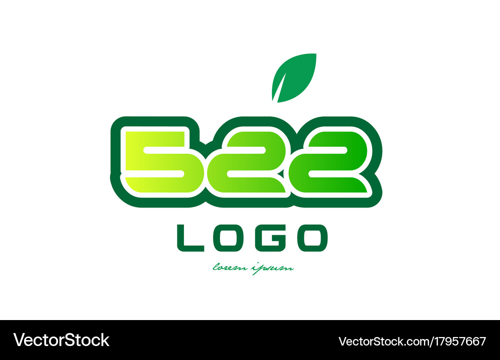 Number 522 numeral digit logo icon design Vector Image