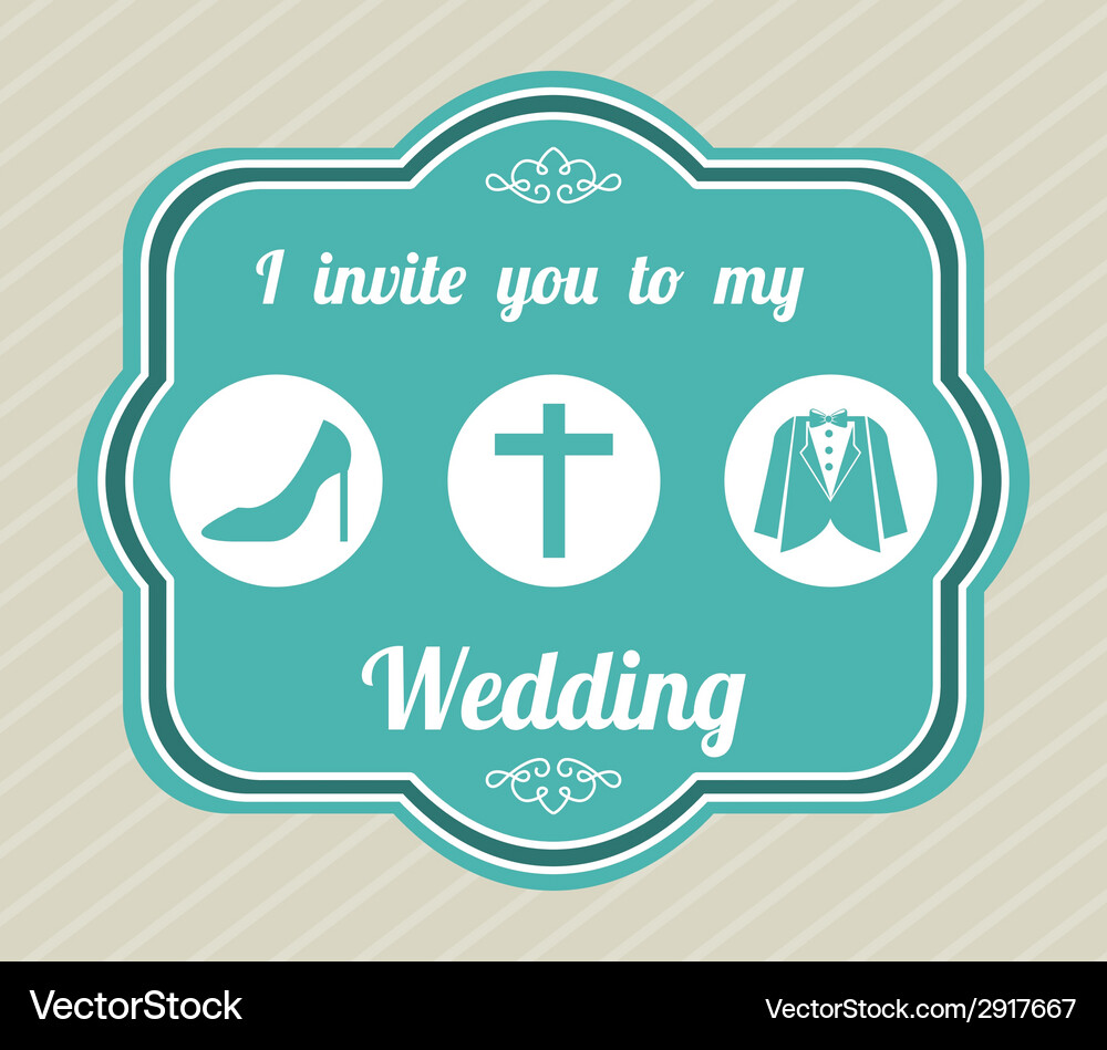 Wedding label Royalty Free Vector Image - VectorStock