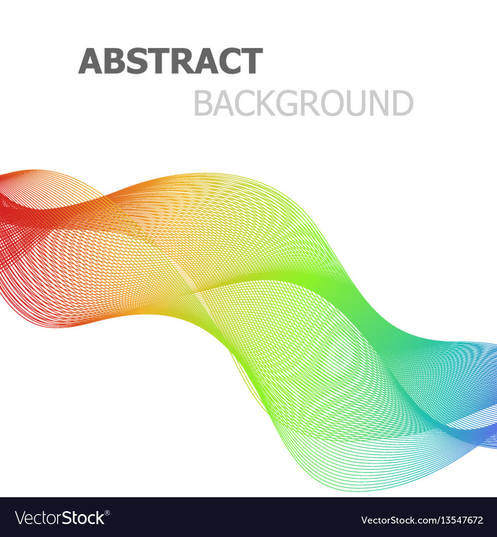 Abstract colorful lines wave on white background Vector Image