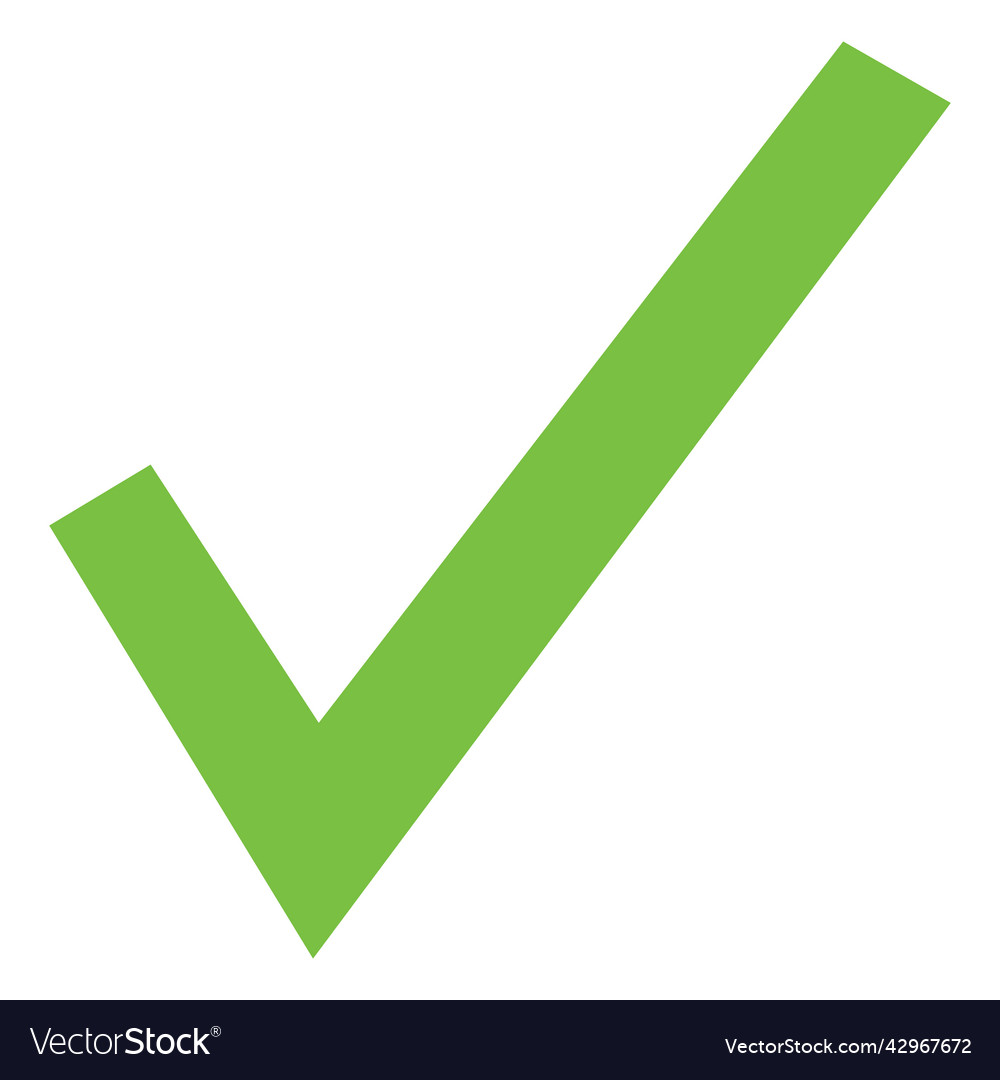 Basic check mark icon Royalty Free Vector Image