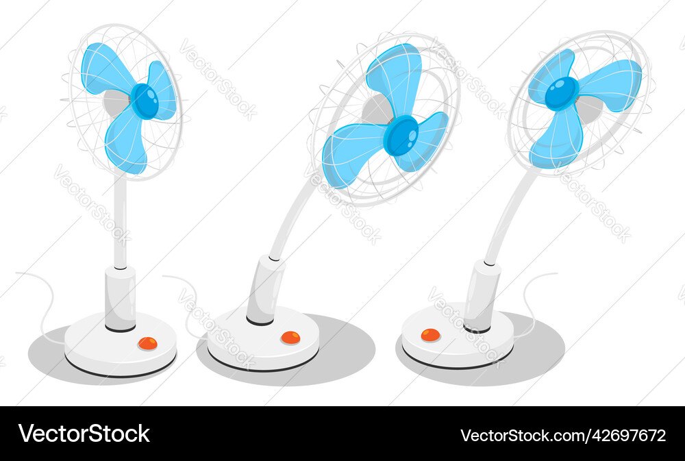 Electric fan on high stand for cooling Royalty Free Vector