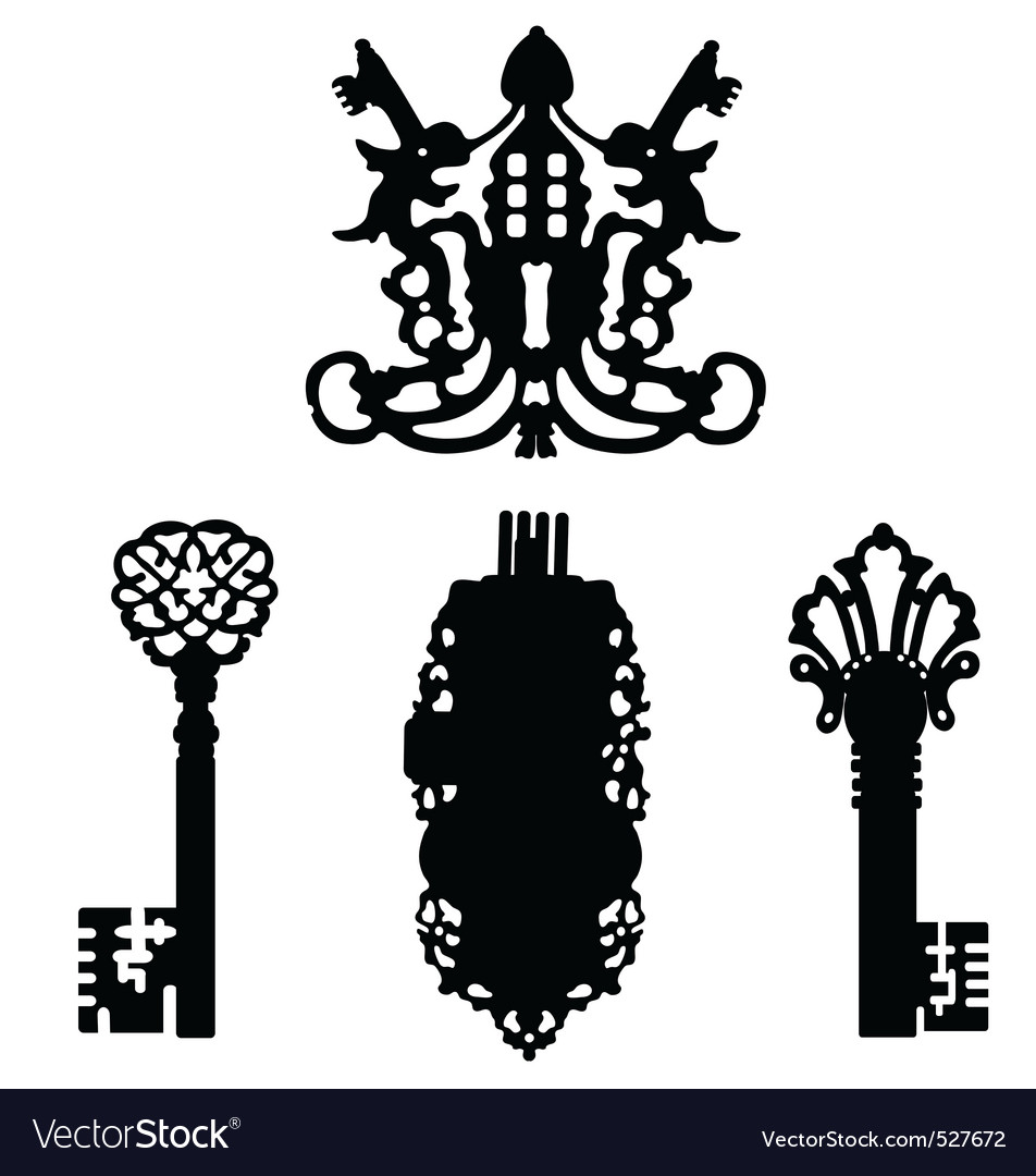 Key silhouettes Royalty Free Vector Image - VectorStock
