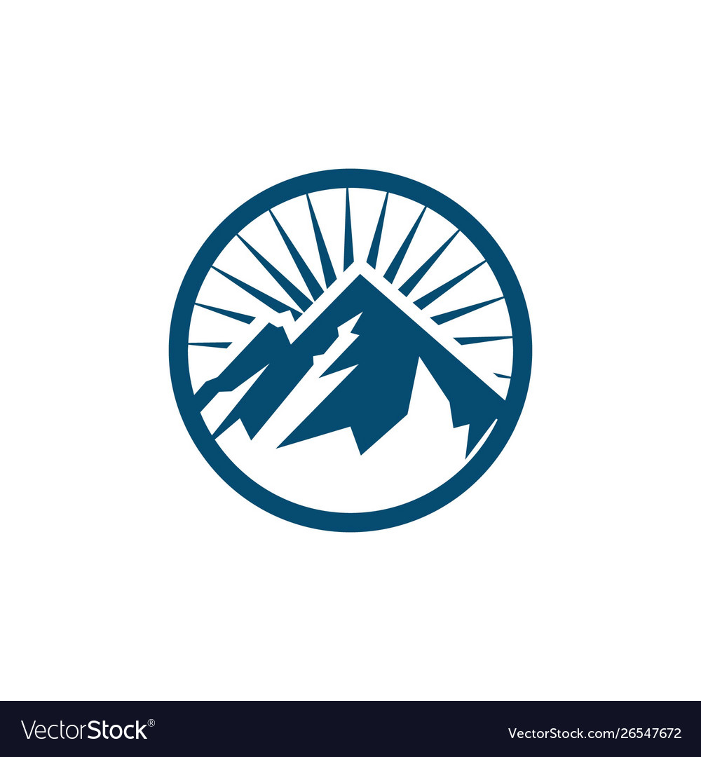 Mountain logo template Royalty Free Vector Image