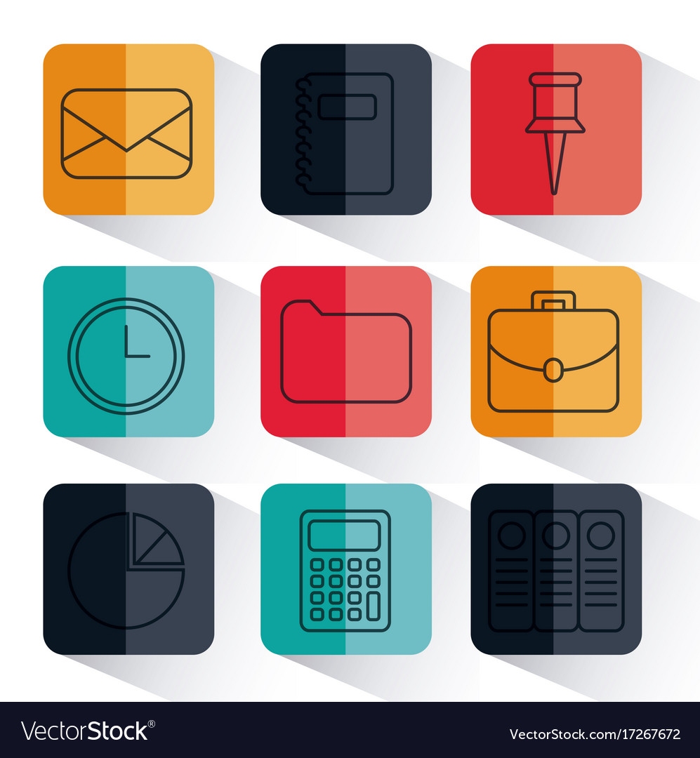 Office elements design Royalty Free Vector Image