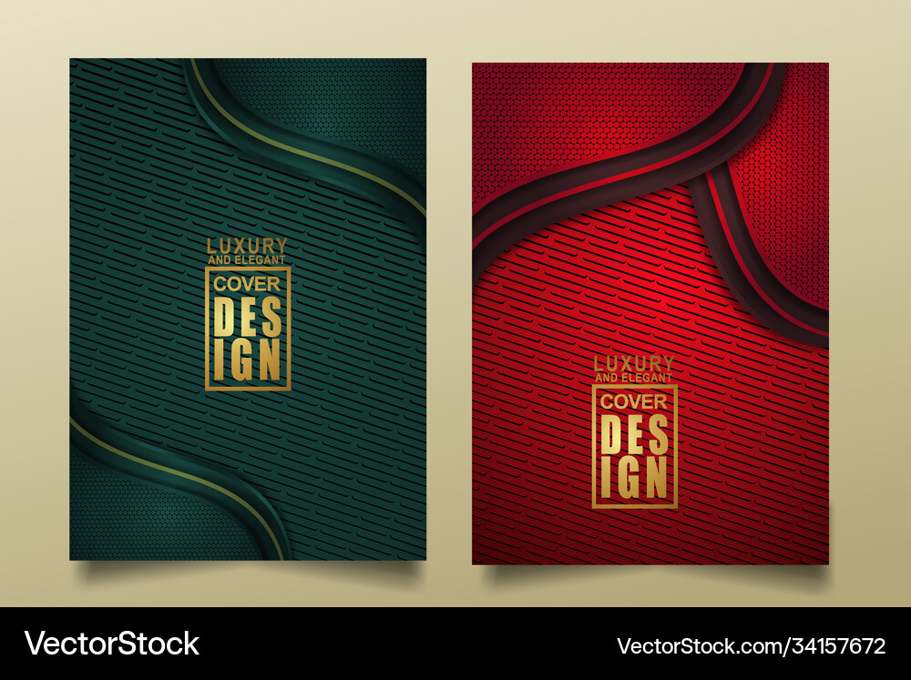 Set cover design template with luxury and elegant Vector Image