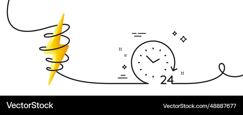 24 hours time line icon clock sign watch Vector Image