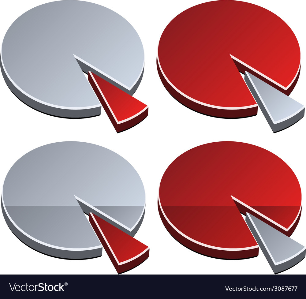 3d rounded graphs Royalty Free Vector Image - VectorStock