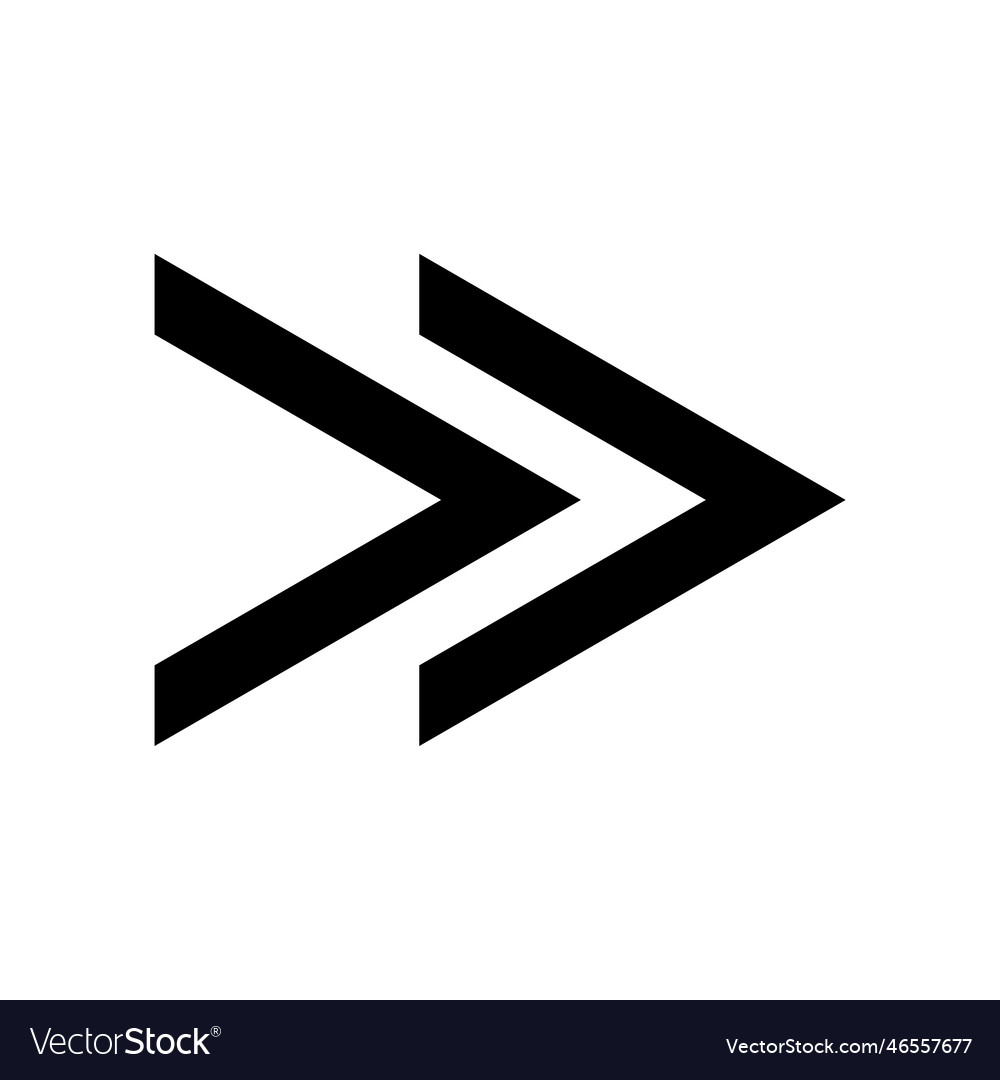 Black fast forward forward icon arrow collection Vector Image Black fast forward forward icon arrow collection Vector Image