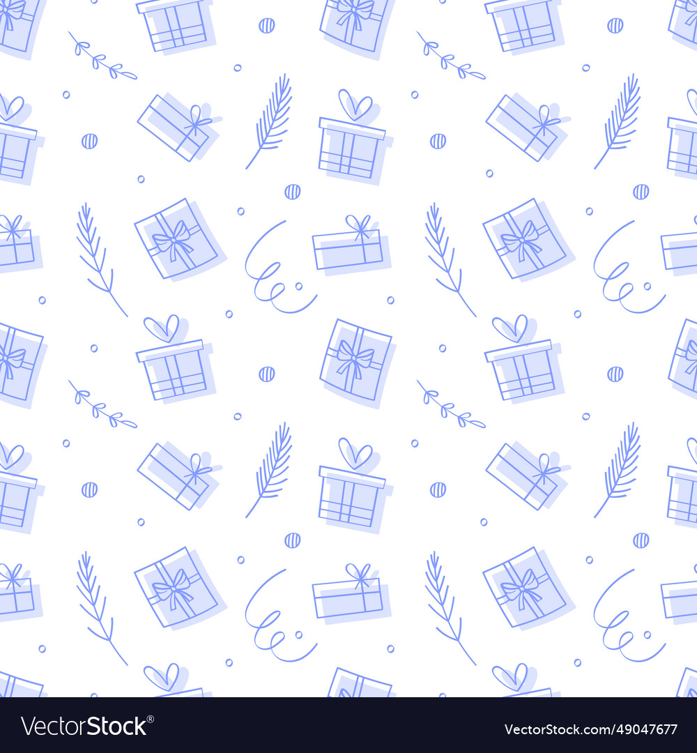 Gifts pattern Royalty Free Vector Image - VectorStock