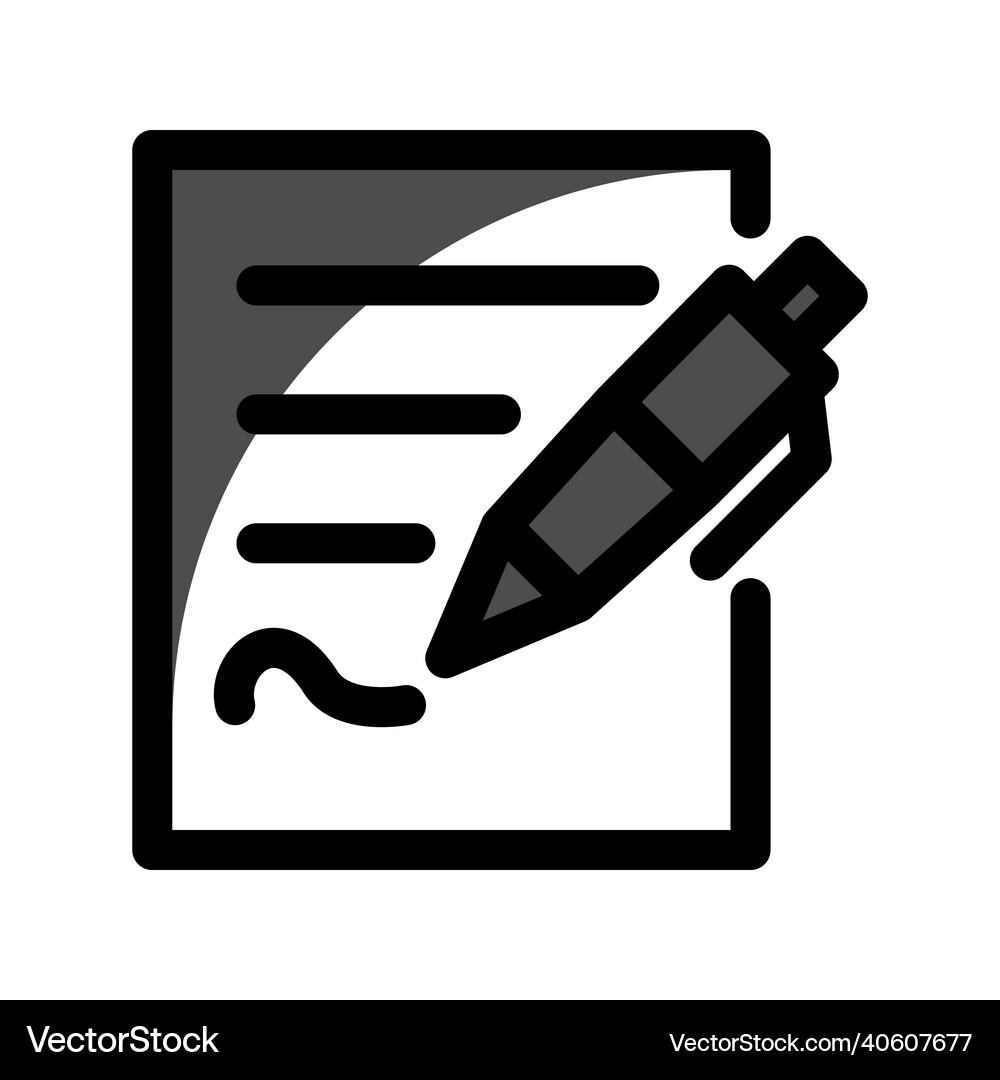 Graphic of pen icon Royalty Free Vector Image - VectorStock