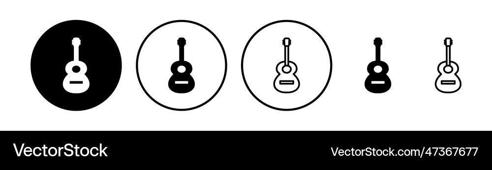 Guitar icon musical instrument sign Royalty Free Vector