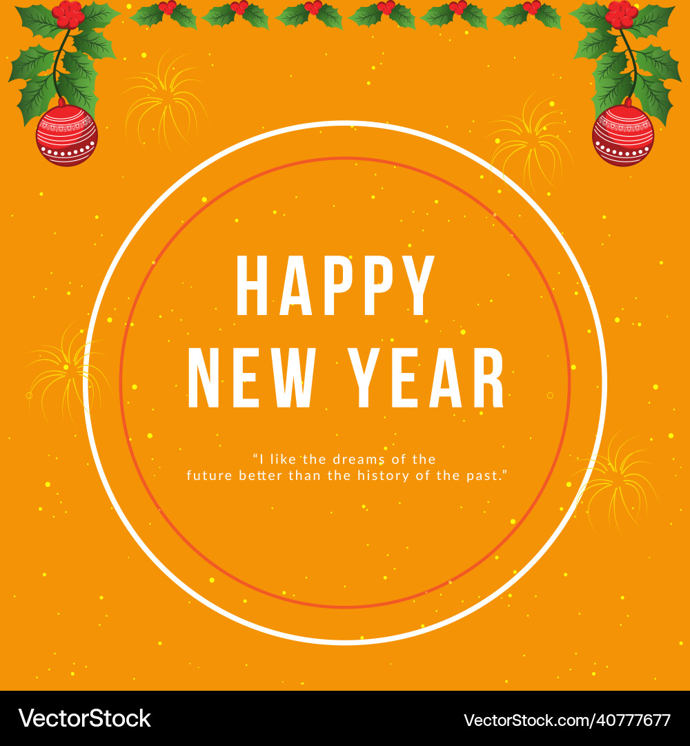 Happy new year banner design Royalty Free Vector Image
