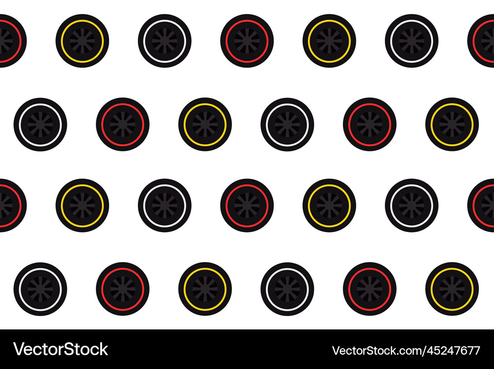 Pattern different types of tires for racing cars Vector Image