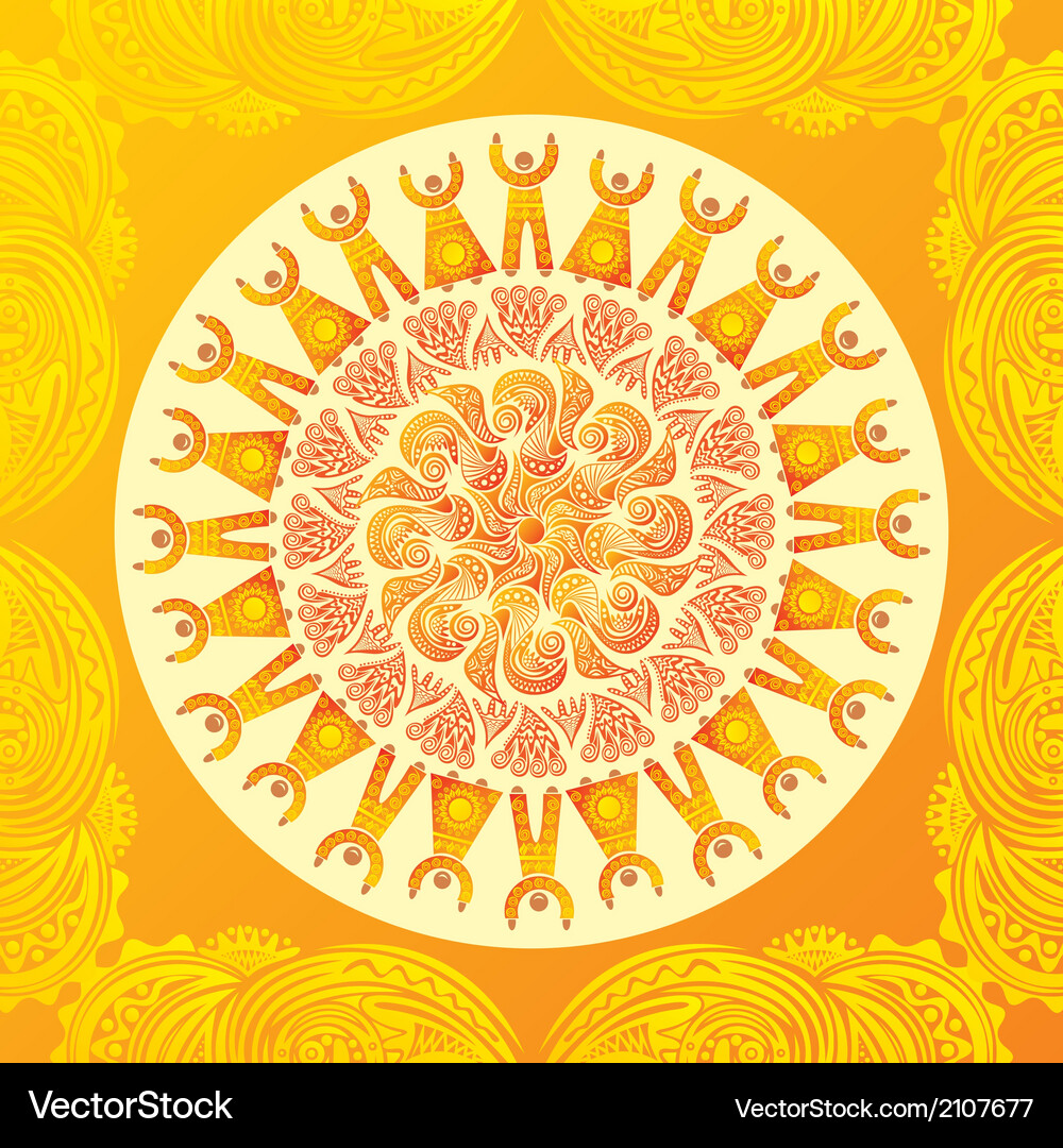 People and sun Royalty Free Vector Image - VectorStock