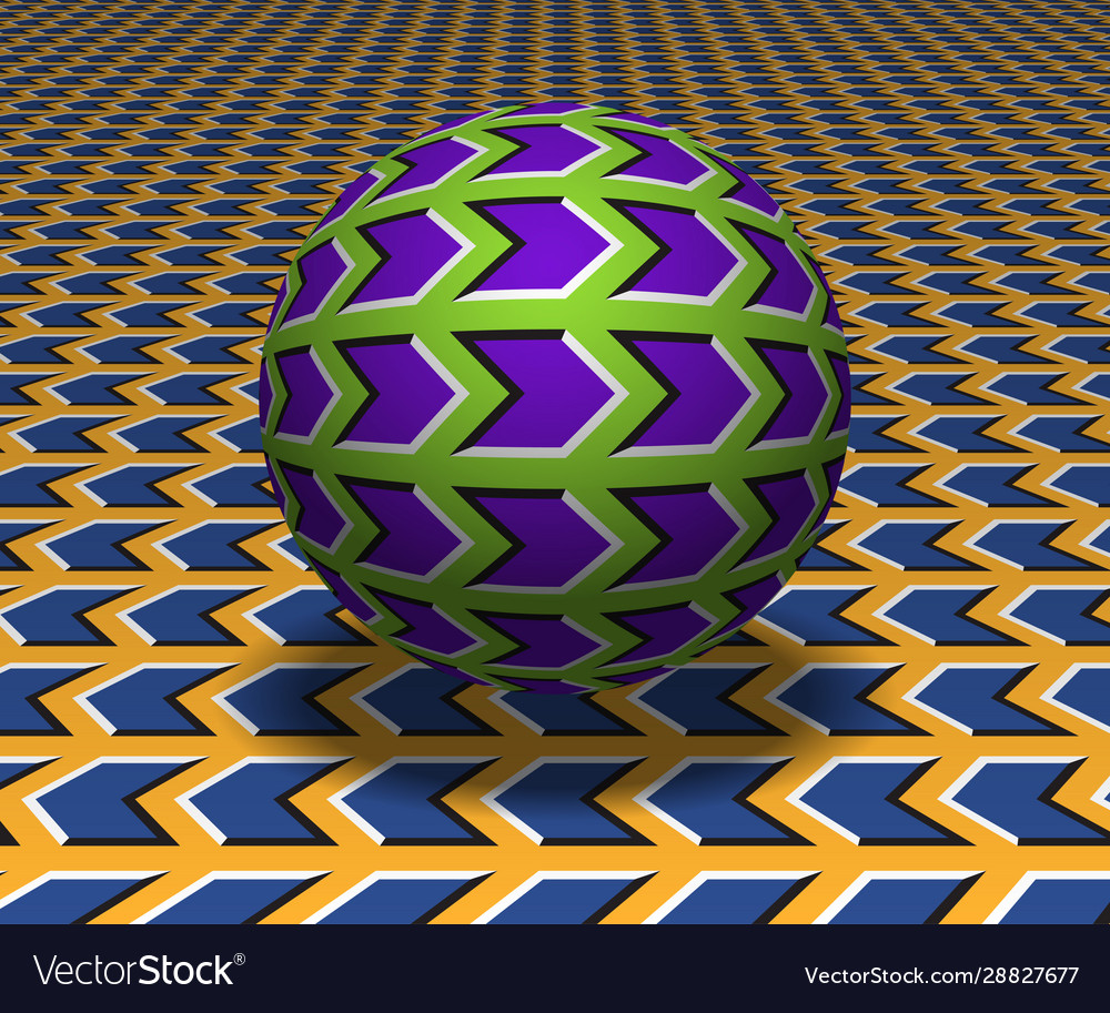 Sphere hovers above surface abstract objects Vector Image