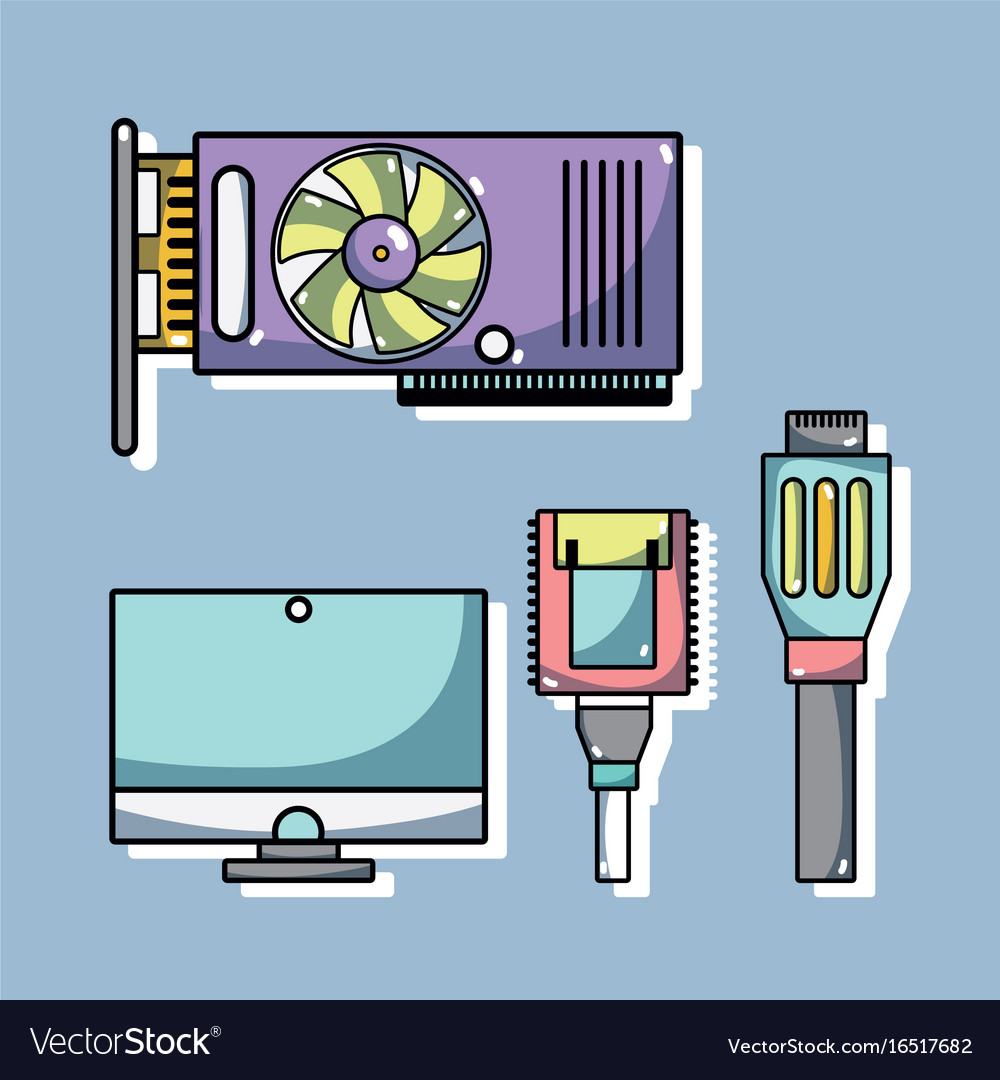 Computer data center system information Royalty Free Vector