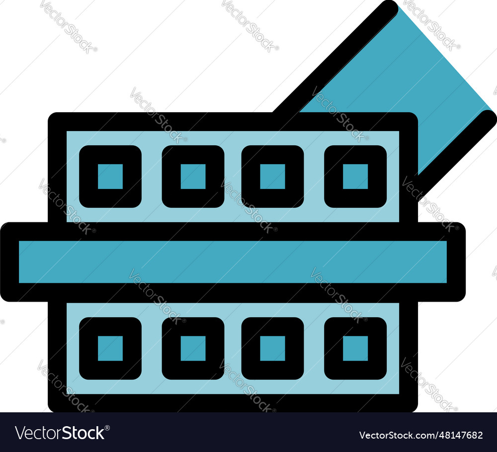 Digital wall console icon flat Royalty Free Vector Image
