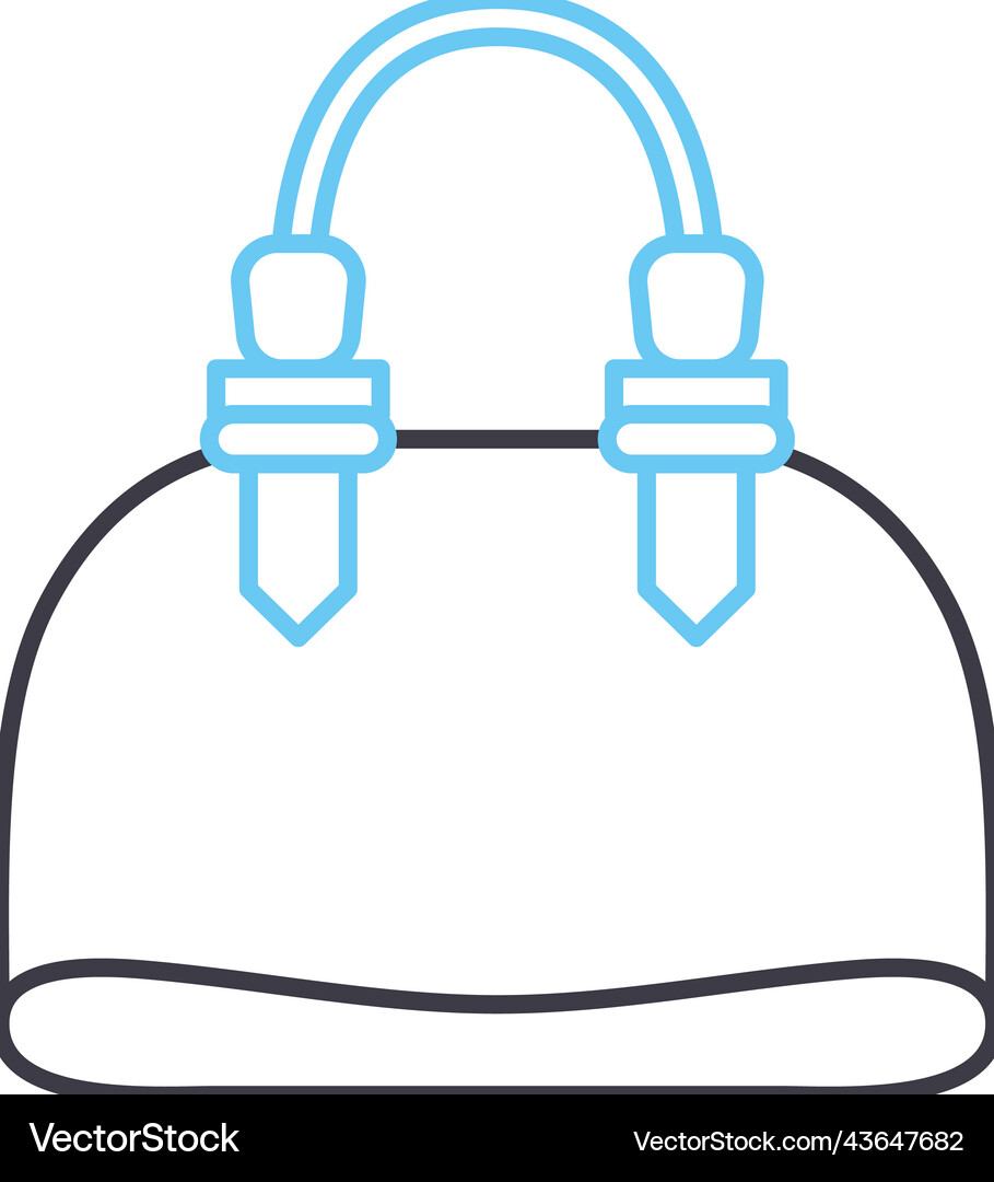 French bag line icon outline symbol Royalty Free Vector