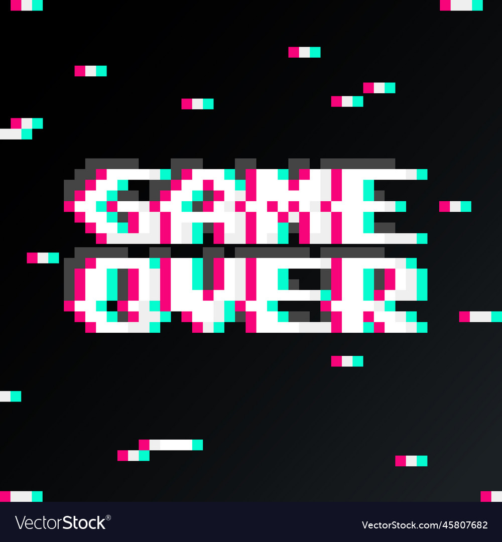 Game over background Royalty Free Vector Image