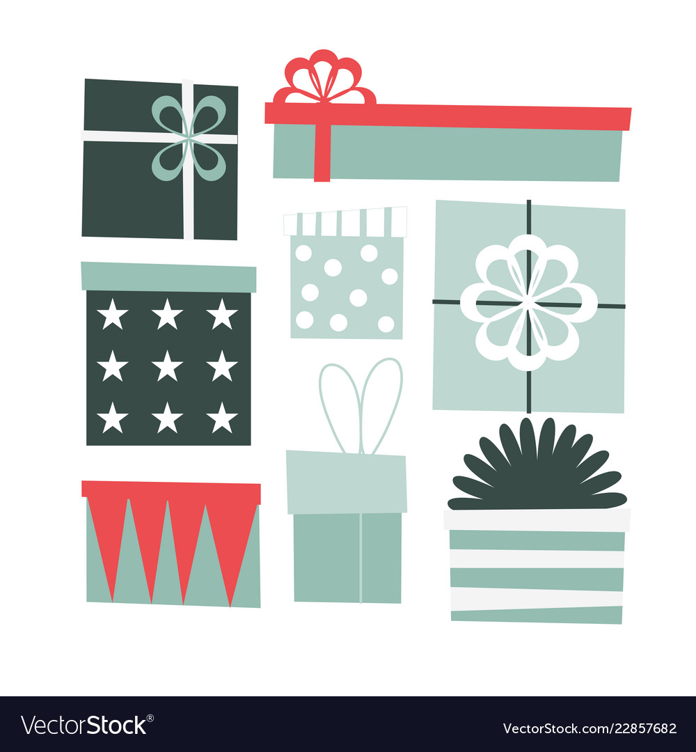 Gift boxes set Royalty Free Vector Image - VectorStock