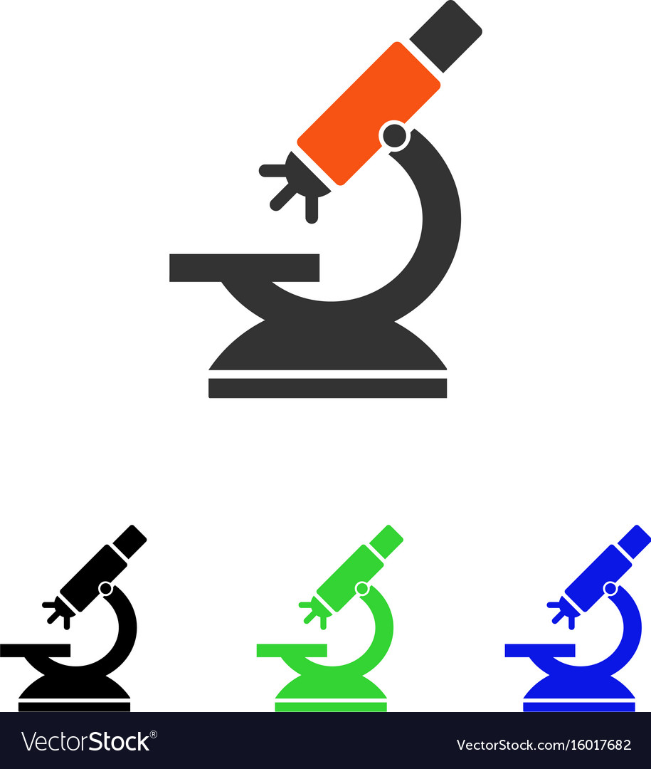 Labs microscope flat icon Royalty Free Vector Image