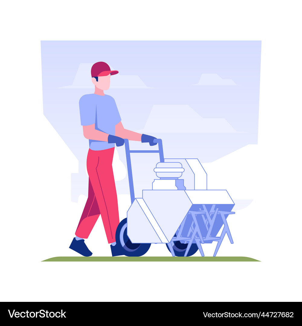 Lawn aeration isolated concept Royalty Free Vector Image