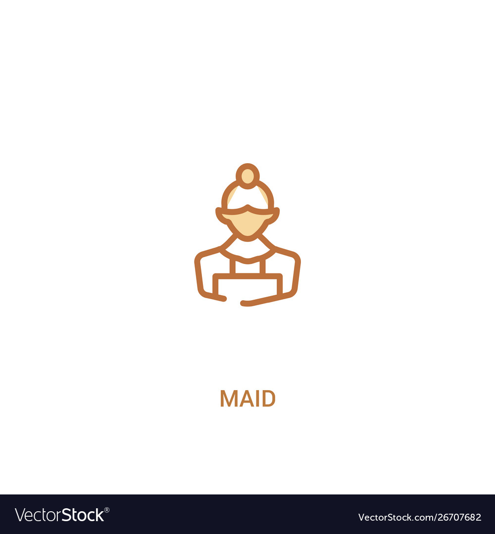 Maid concept 2 colored icon simple line element Vector Image
