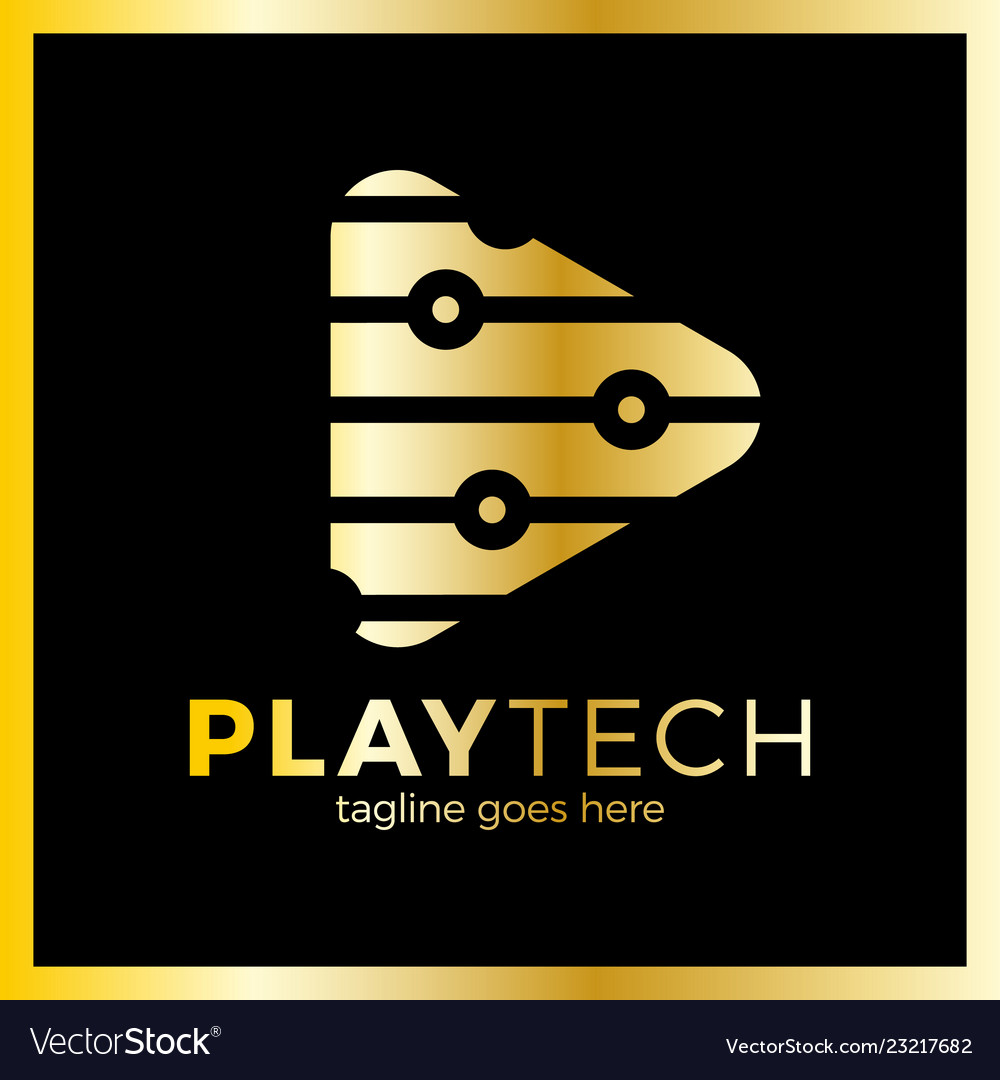 Play tech logo Royalty Free Vector Image - VectorStock