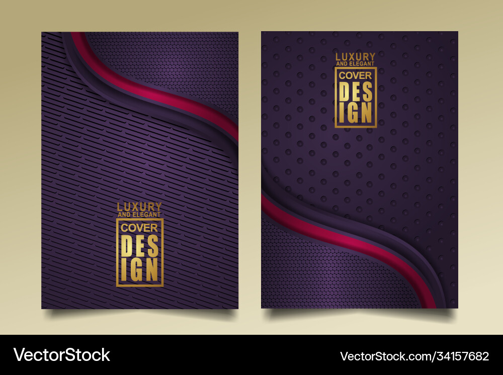 Set cover design template with luxury and elegant Vector Image