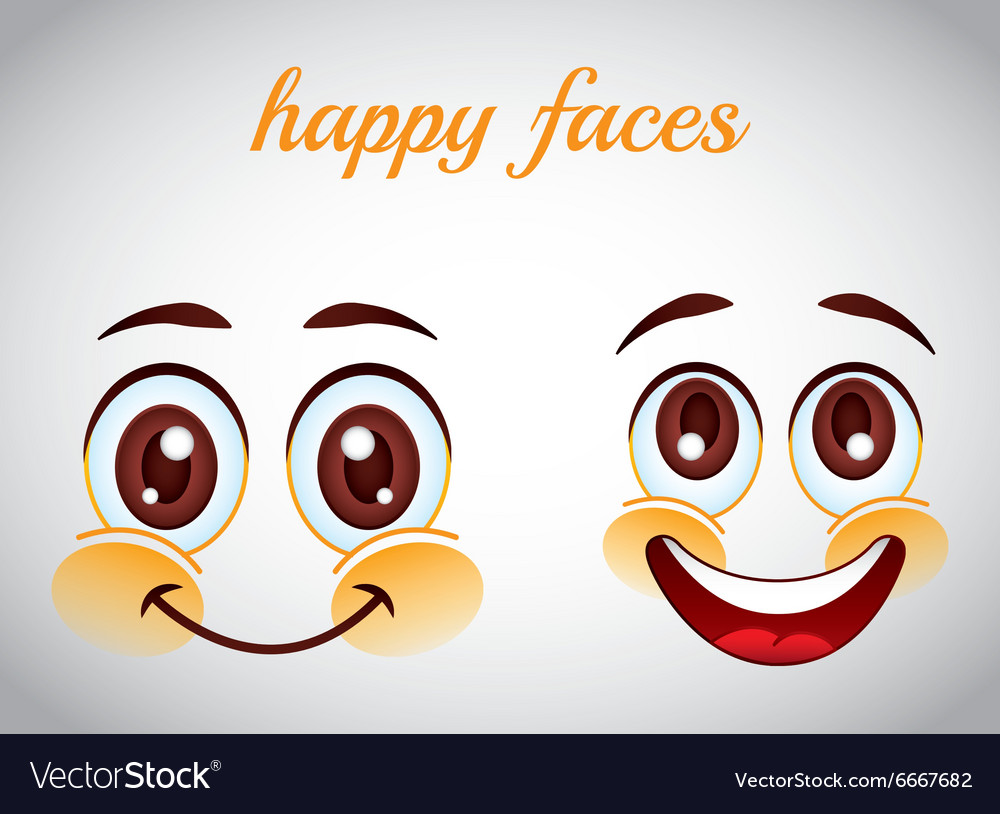 Smiley faces design Royalty Free Vector Image - VectorStock