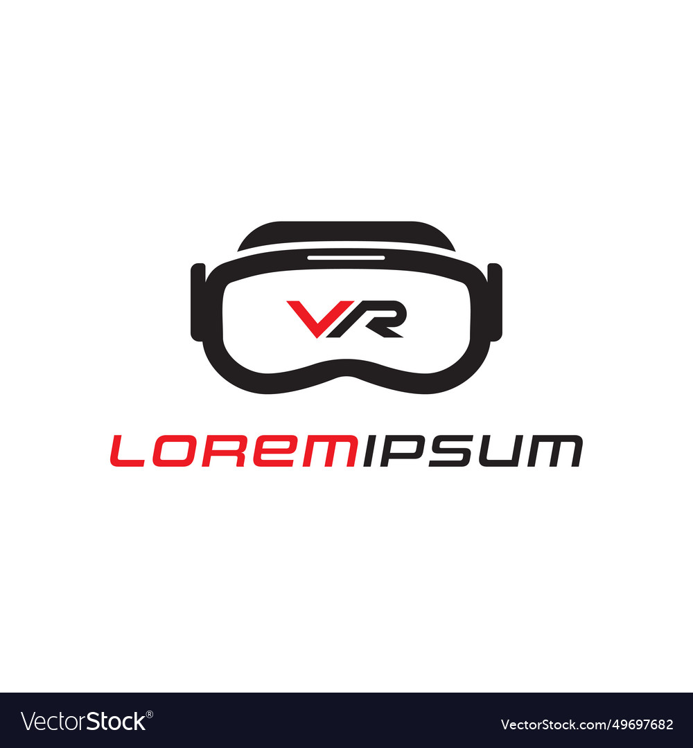 Virtual reality logo template Royalty Free Vector Image