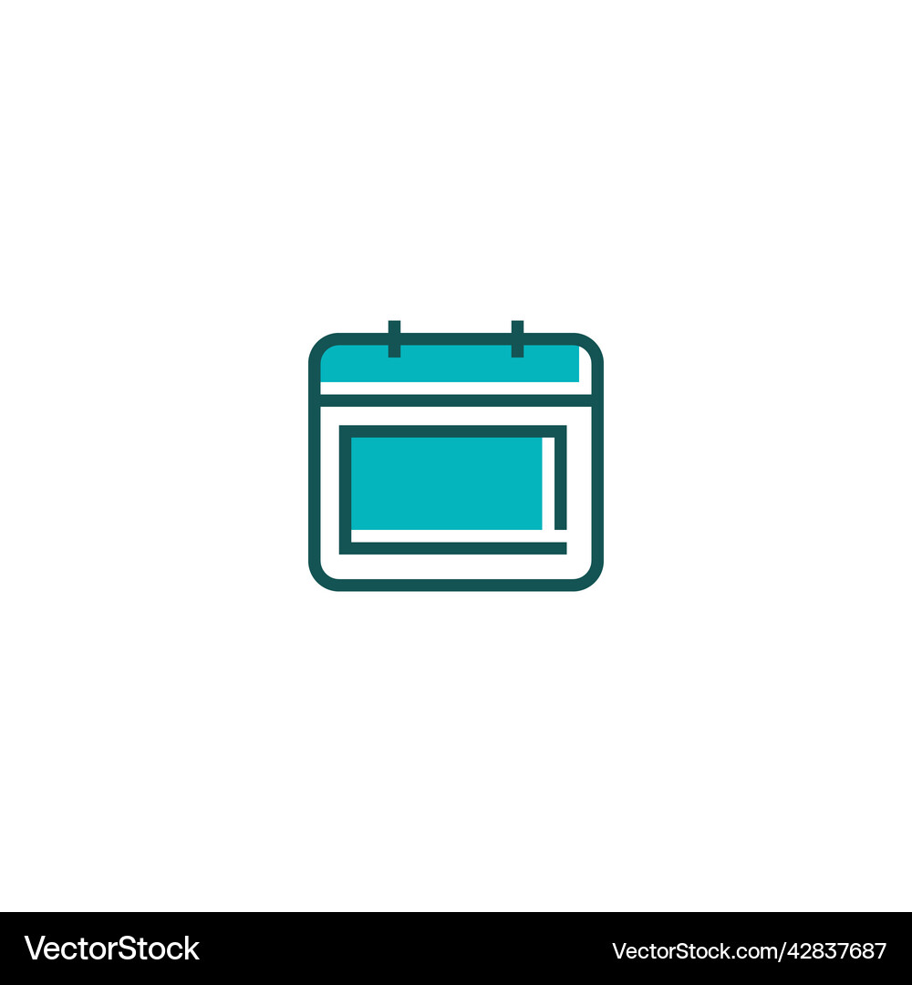 Calendar line icon linear style sign for mobile Vector Image