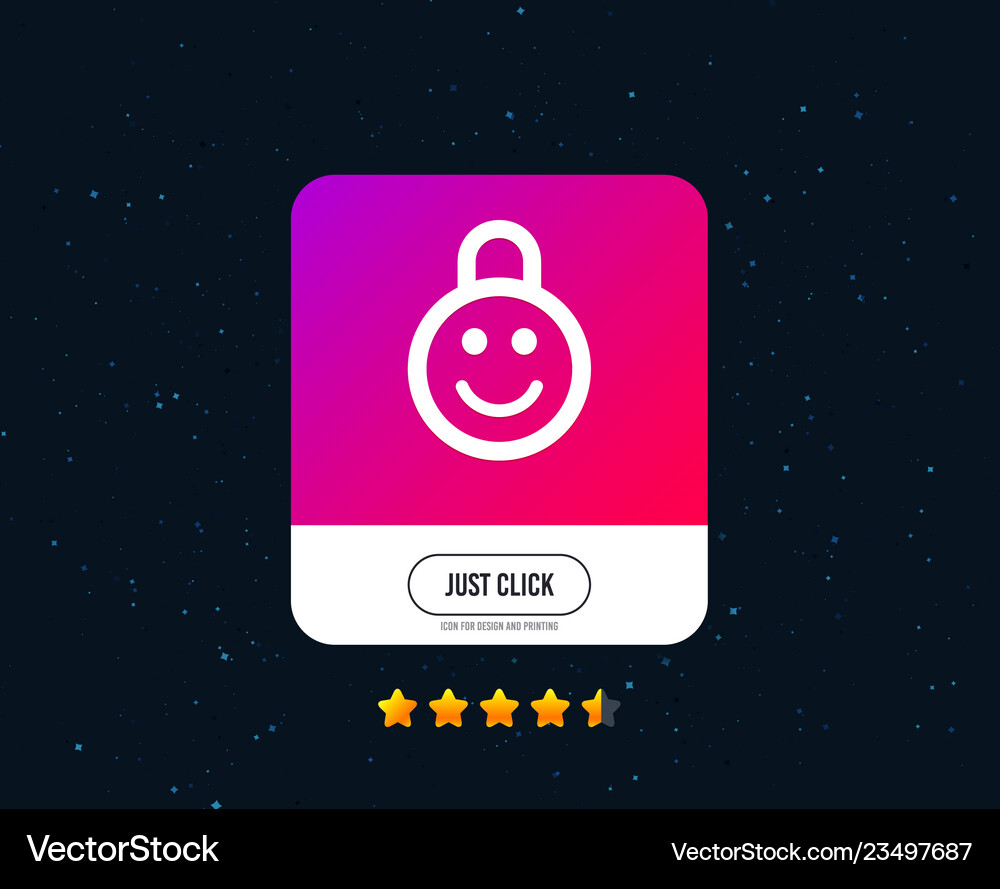 Child lock icon locker with smile symbol Vector Image