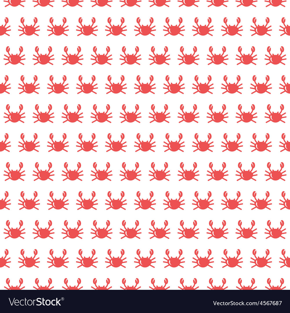 Crab seamless pattern Royalty Free Vector Image